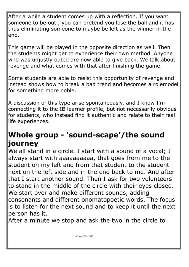 Drama a booklet for you | PDF