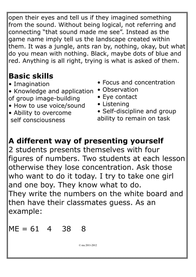 Drama a booklet for you | PDF