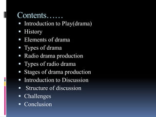 Drama and discussion | PPT