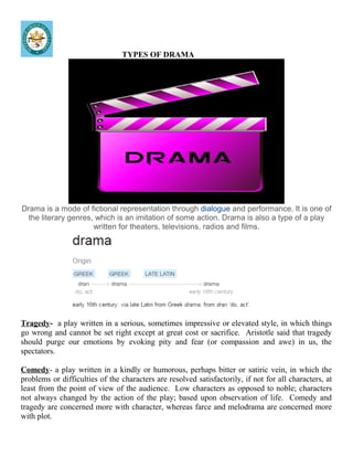 Drama and its kinds | DOC