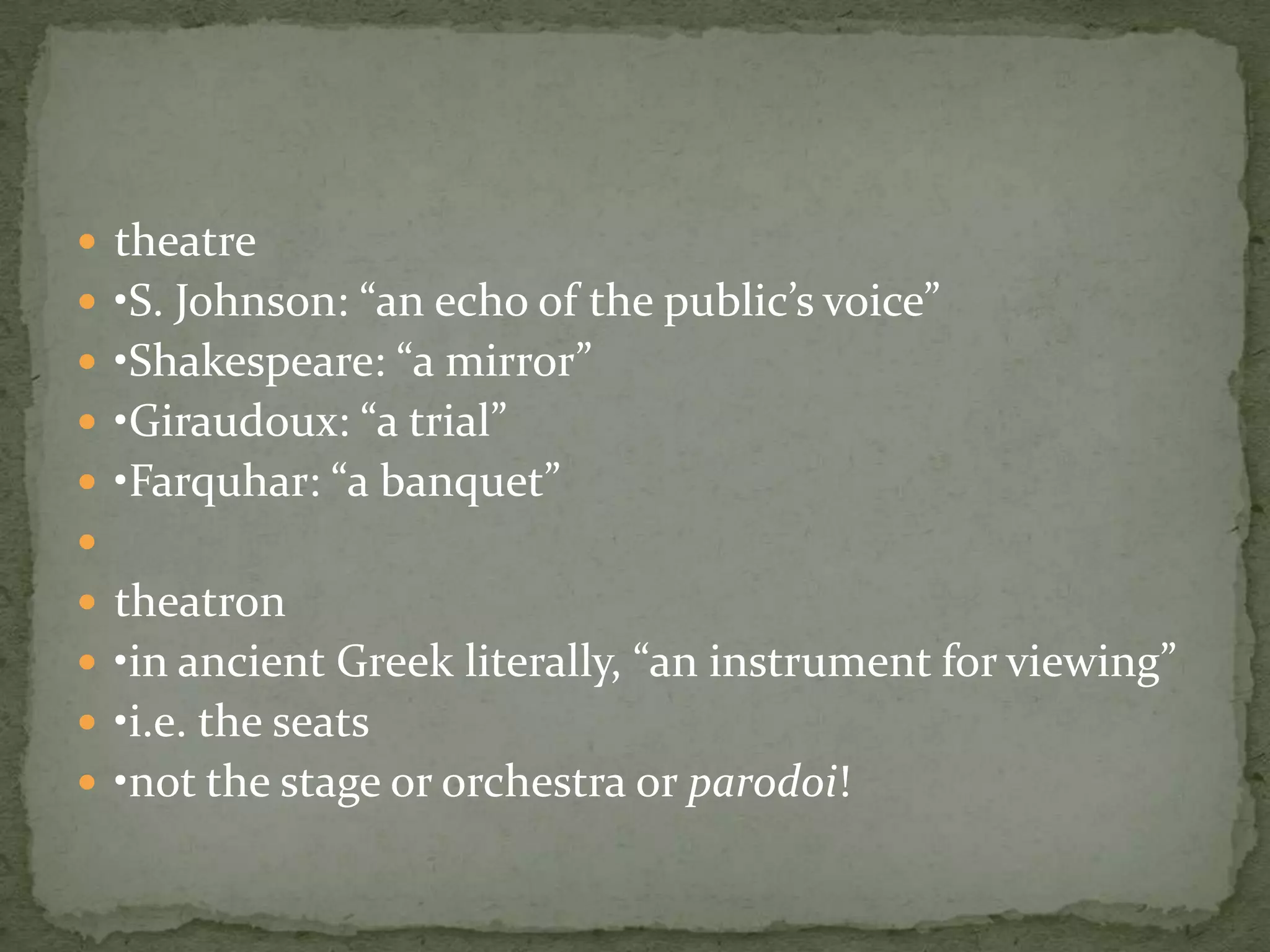 Drama and theater | PPTX