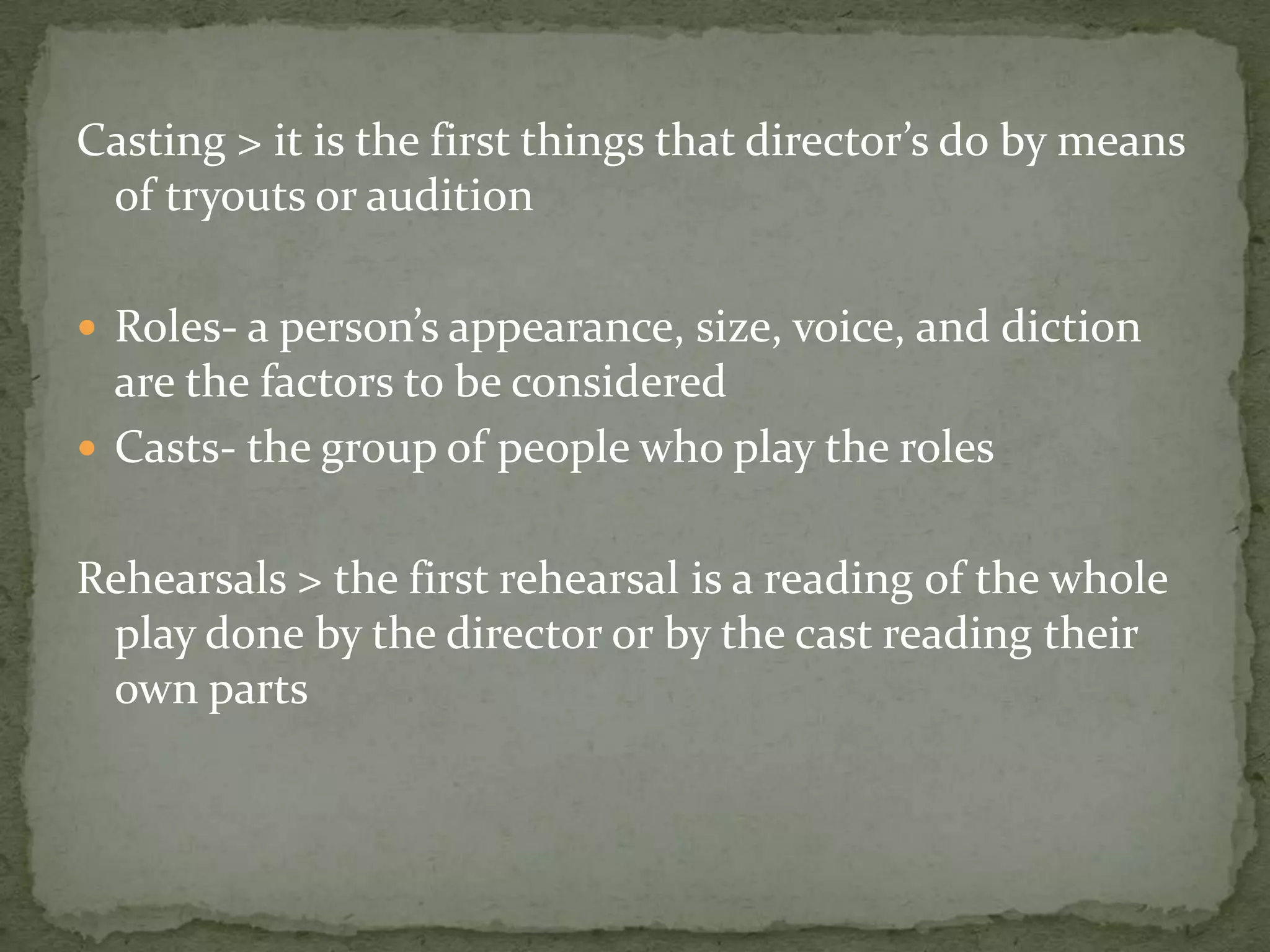 Drama and theater | PPTX