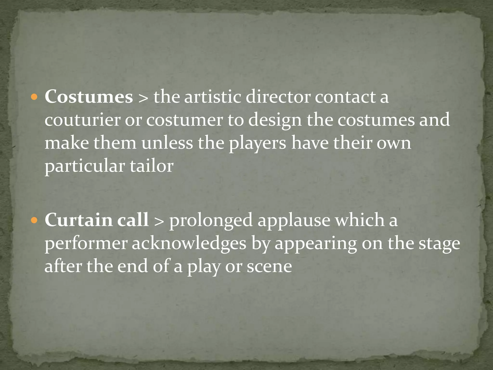 Drama and theater | PPTX