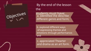Drama and Theater, UNIT VI .pptxfsdcdddvd | PPTX