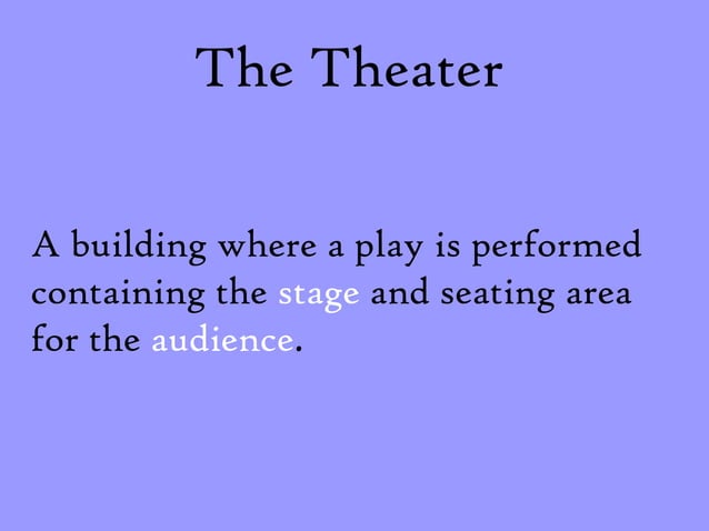 Drama and theatre | PPT