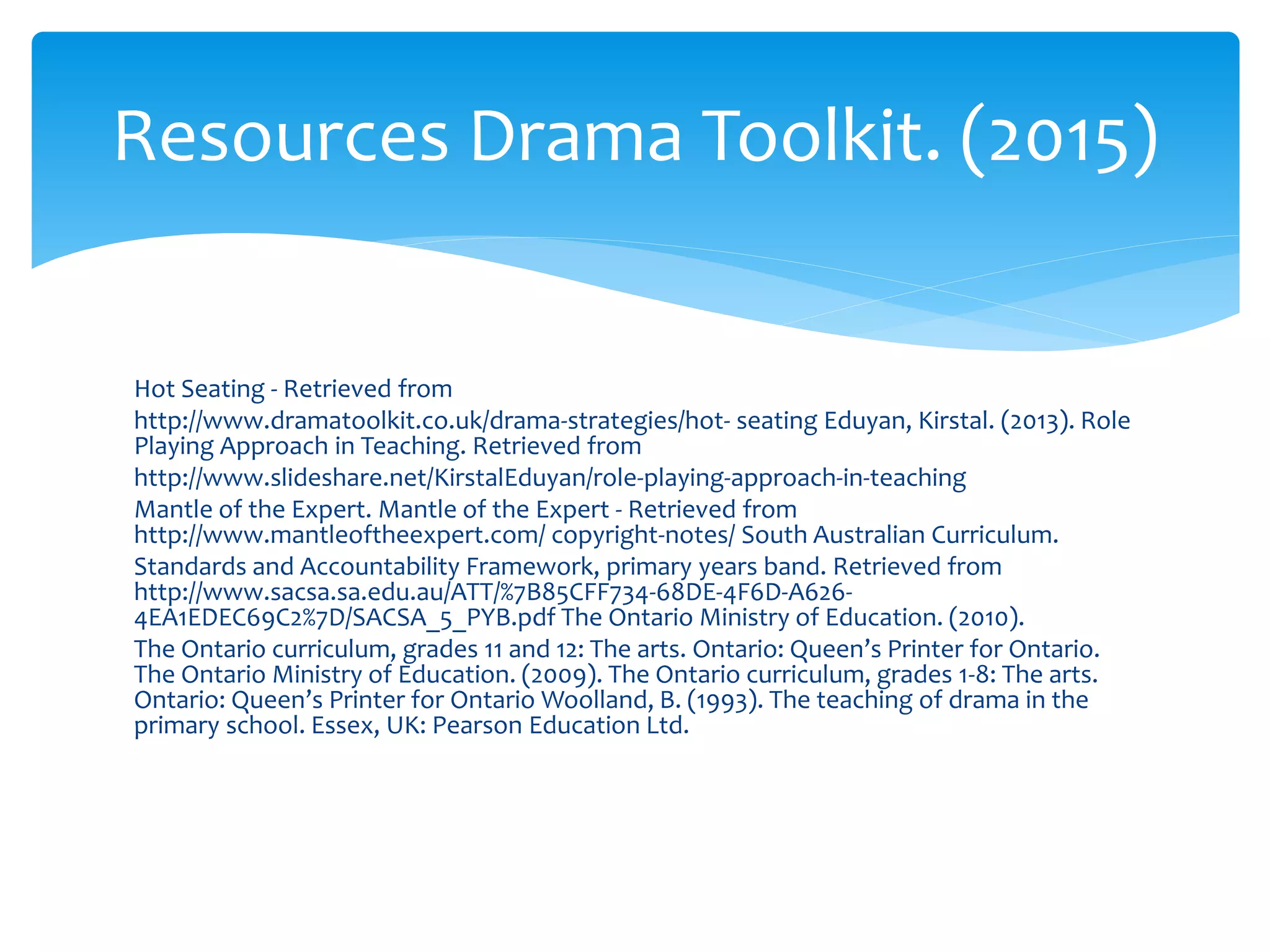 Drama as a teaching tool | PPTX