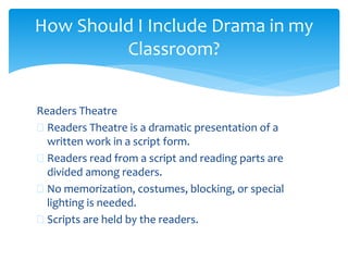 Drama as a teaching tool | PPTX