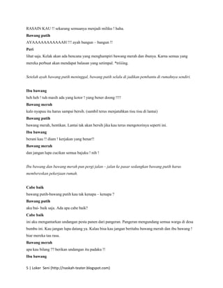 Drama bawang merah bawang putih | DOCX