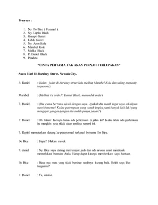 Drama cinta pertama | DOCX
