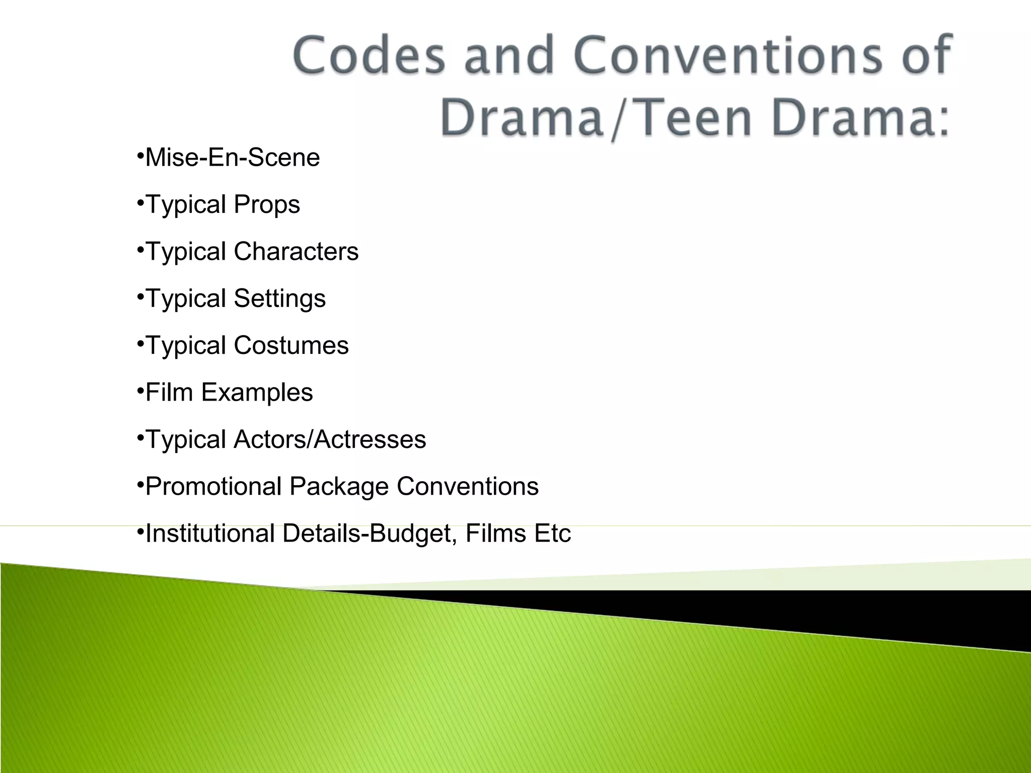 Drama codes and conventions | PPT