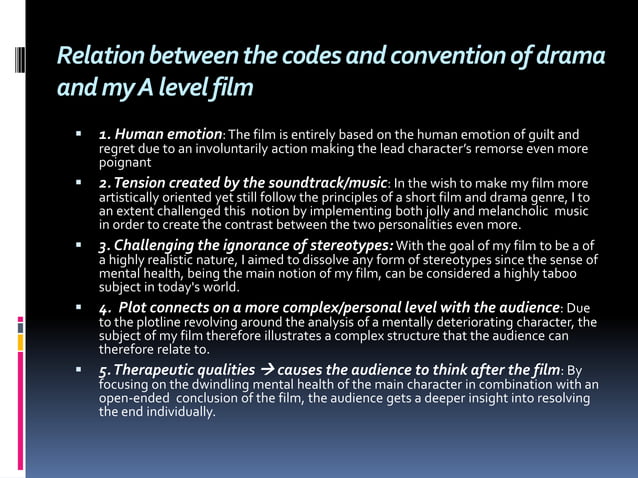 Drama Genre Codes and Conventions | PPTX | Soundtracks, TV and ...
