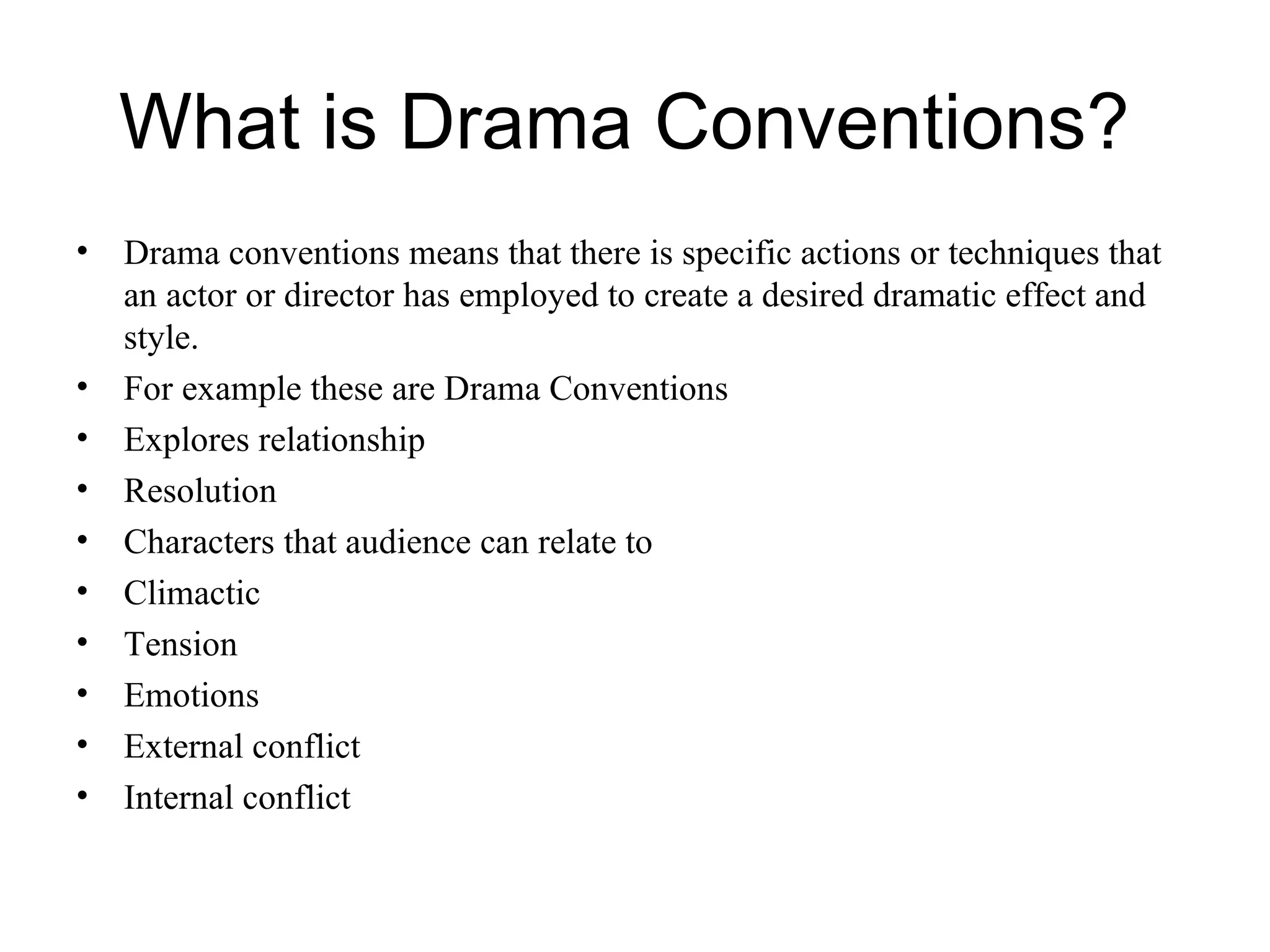 Drama convention powerpoint | PPT