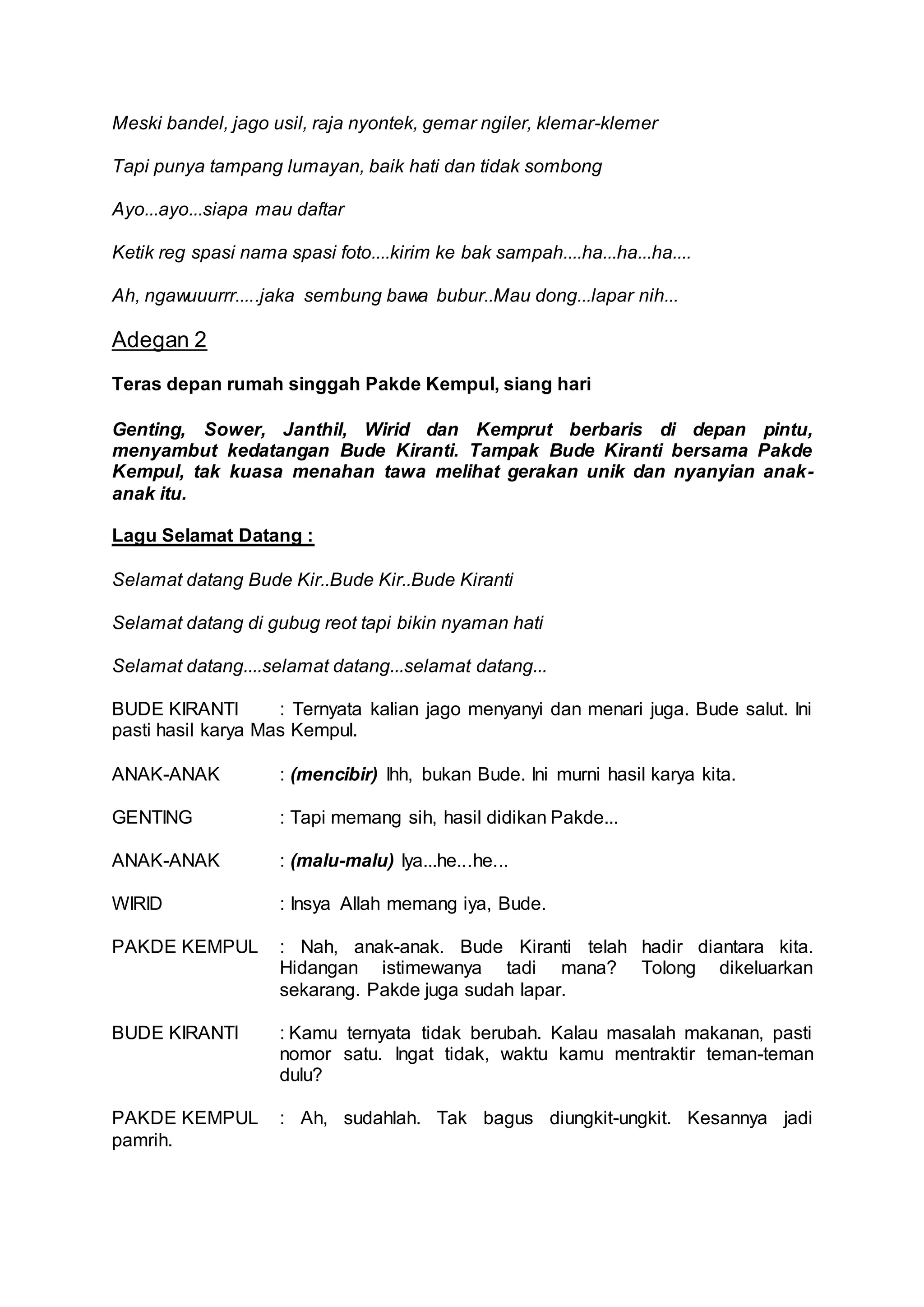 Drama dan pementasan drama | DOCX