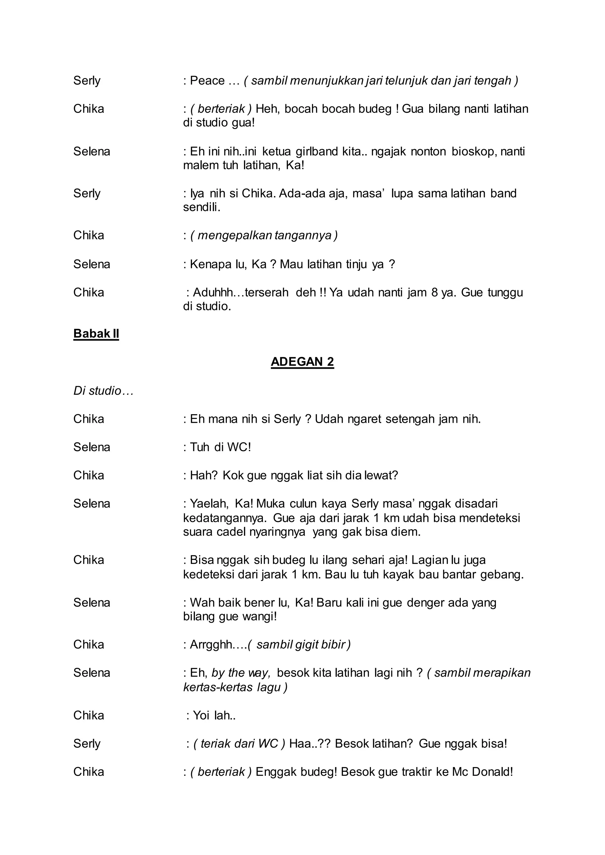 Drama dan pementasan drama | DOCX