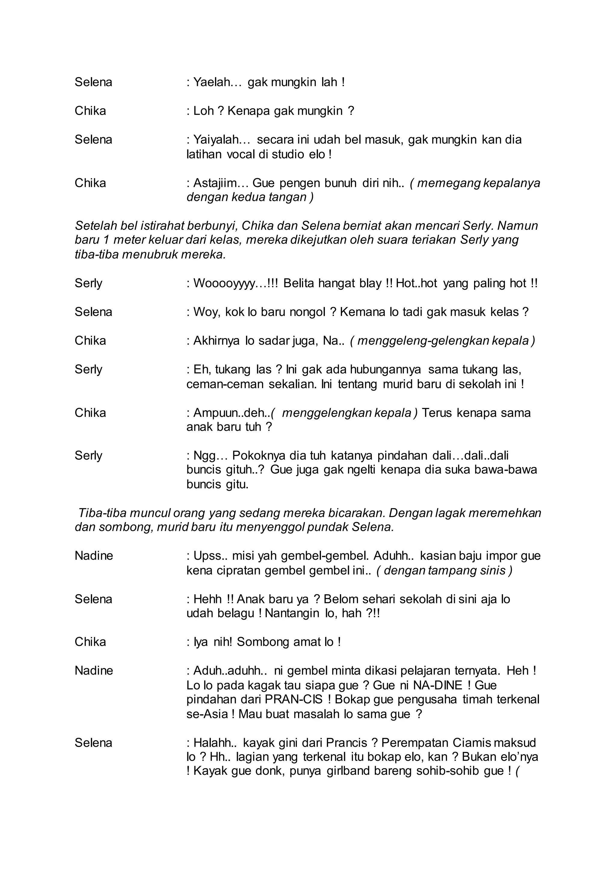 Drama dan pementasan drama | DOCX