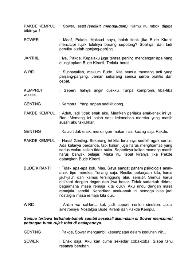 Drama dan pementasan drama | DOCX