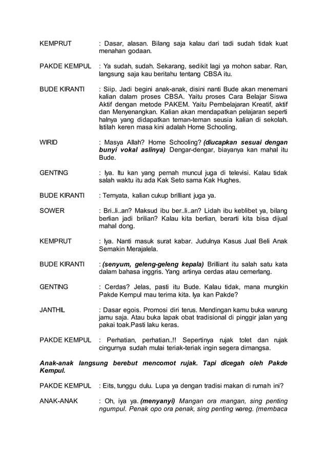Drama dan pementasan drama | DOCX