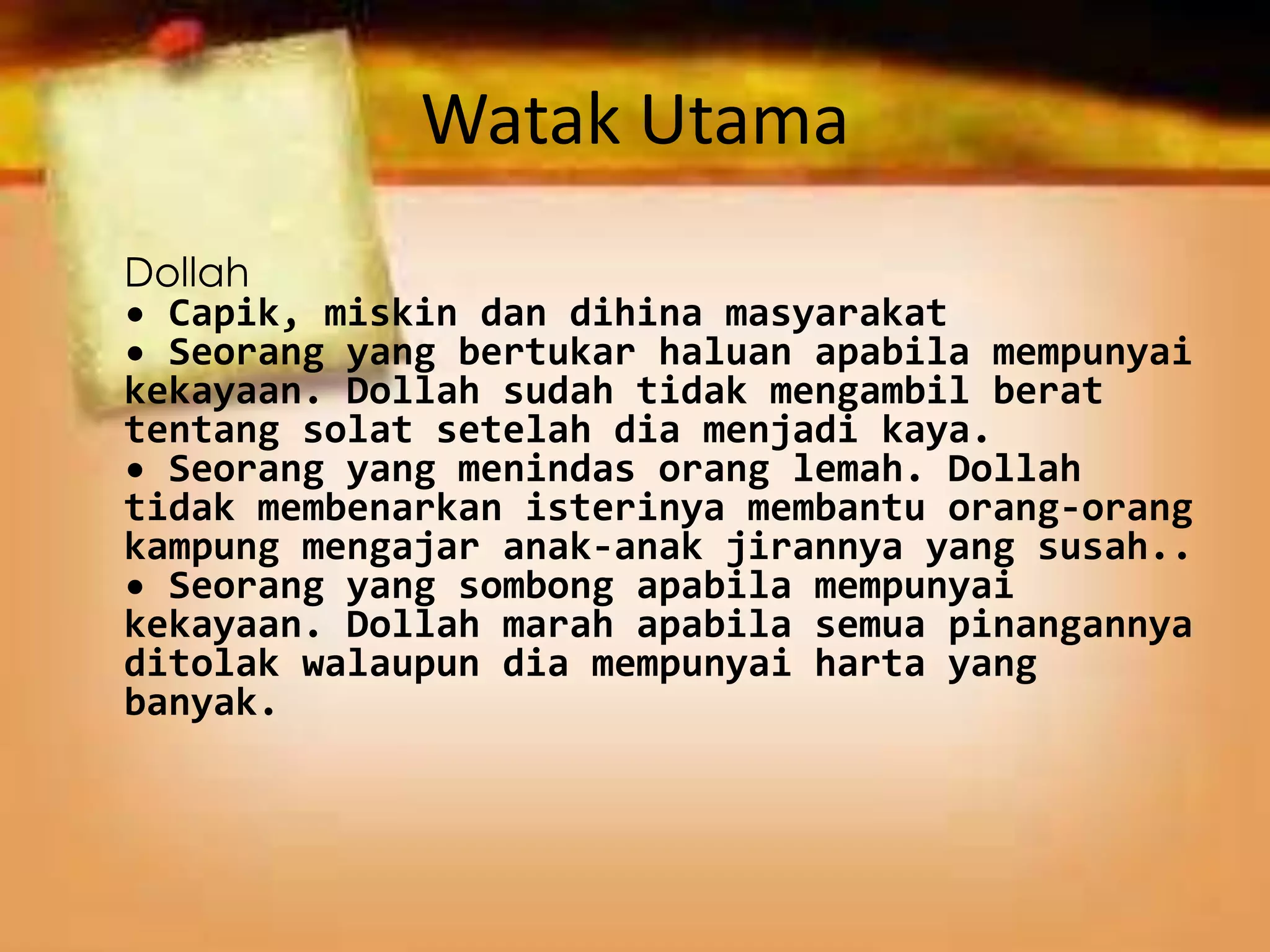 Drama 1400 tingkatan 5-watak perwatakan | PPT