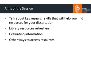Drama, Theatre and Dance: Research Skills | PPTX