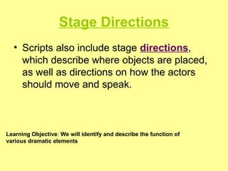 THE ELEMENTS OF DRAMA - THEATRE ELEMENTS.ppt