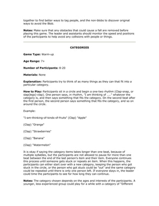 Drama exercises | DOC