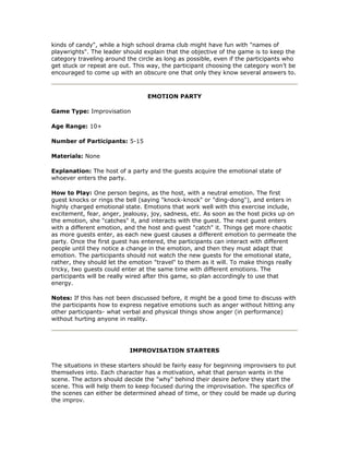 Drama exercises | DOC | Zoos & Aquariums | Attractions