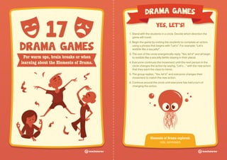 DramaGameTaskCardsFull Ice breakers for elementary school | PPT