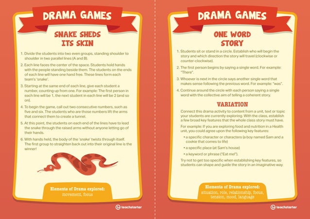 DramaGameTaskCardsFull Ice breakers for elementary school | PPT