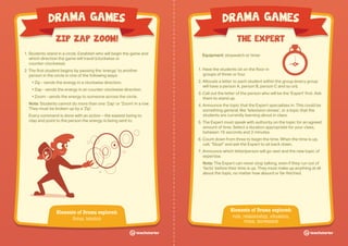 DramaGameTaskCardsFull Ice breakers for elementary school | PPT