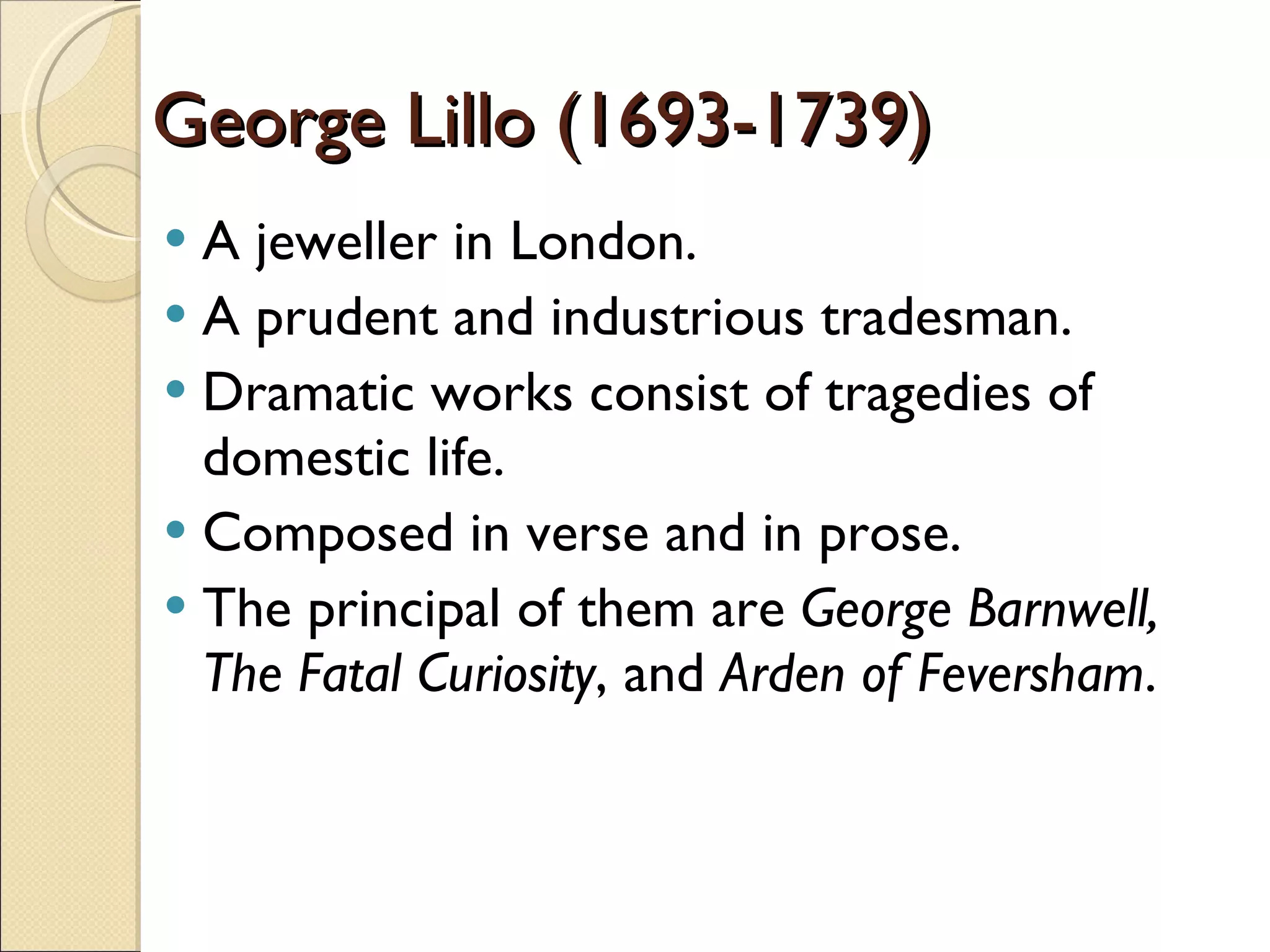 Drama In The 18th Century England | PPT