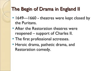 Drama In The 18th Century England | PPT