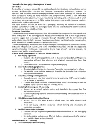 Drama in the Pedagogy of Computer Science.docx