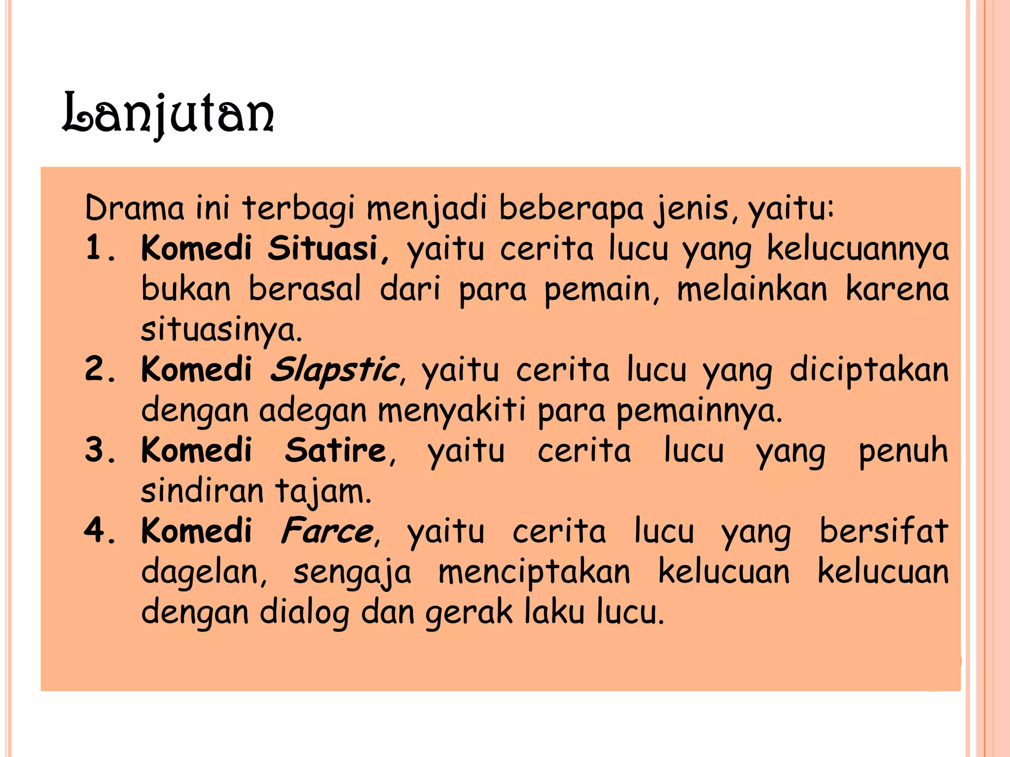 jenis-jenis drama | PPTX