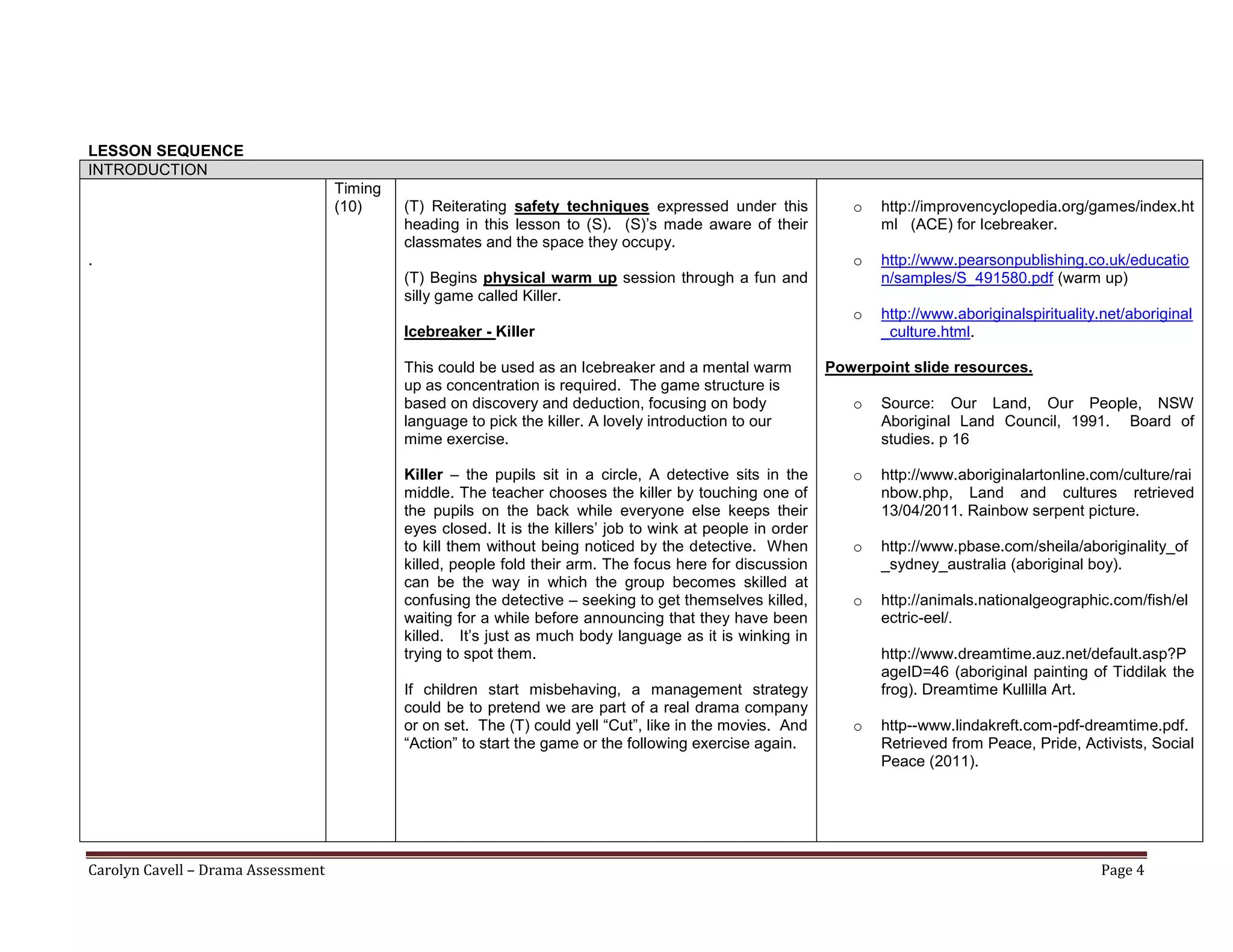 Drama lesson plan | DOCX