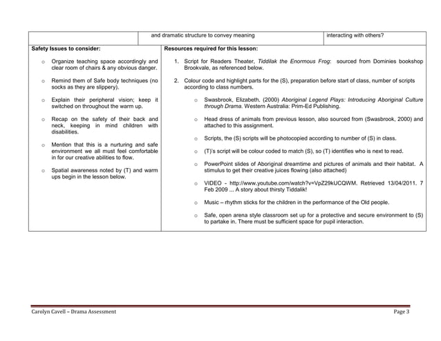 Drama lesson plan | DOCX