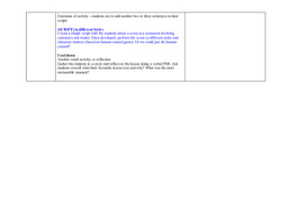 Drama Lesson plan 2 | DOCX