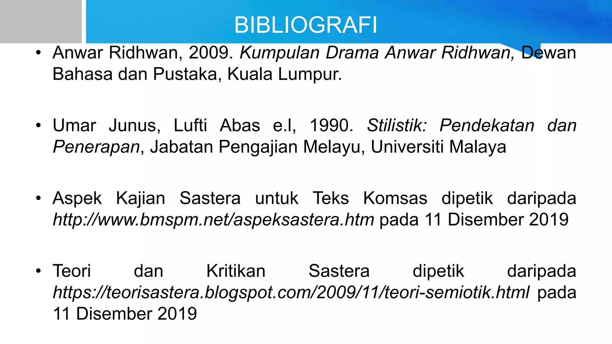 Drama melayu anwar ridhwan | PPT