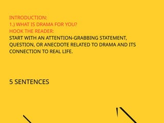 dRAMA MIRROR’S REAL LIFE tells about the elements of drama | PPTX