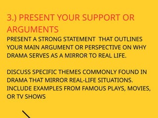 dRAMA MIRROR’S REAL LIFE tells about the elements of drama | PPTX