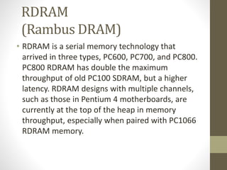 Dram and its types | PPTX