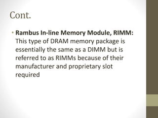 Dram and its types | PPTX