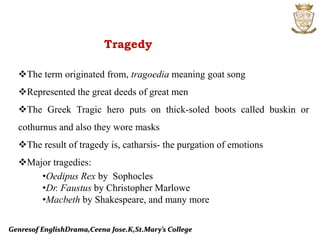 English:Genres of English Drama | PPTX