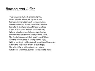 Prologues in Shakespeare | PPTX | Drama | Genres