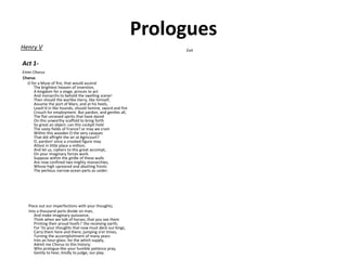 Prologues in Shakespeare | PPTX | Drama | Genres