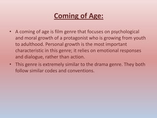 Drama/Coming of Age research | PPTX
