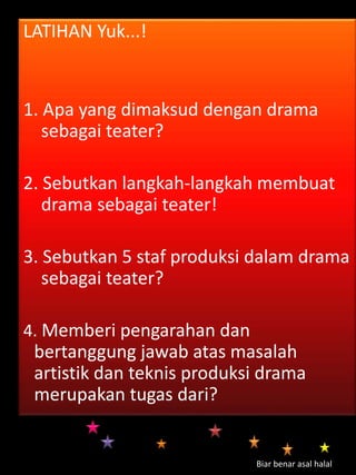 Drama sebagai teater | PPTX