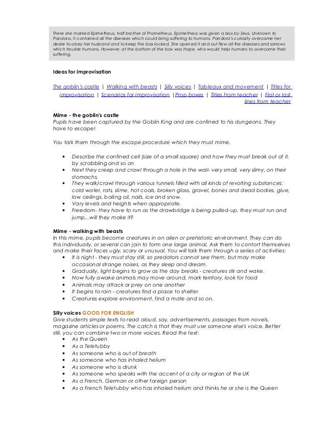 Drama techniques and activities 46 pages