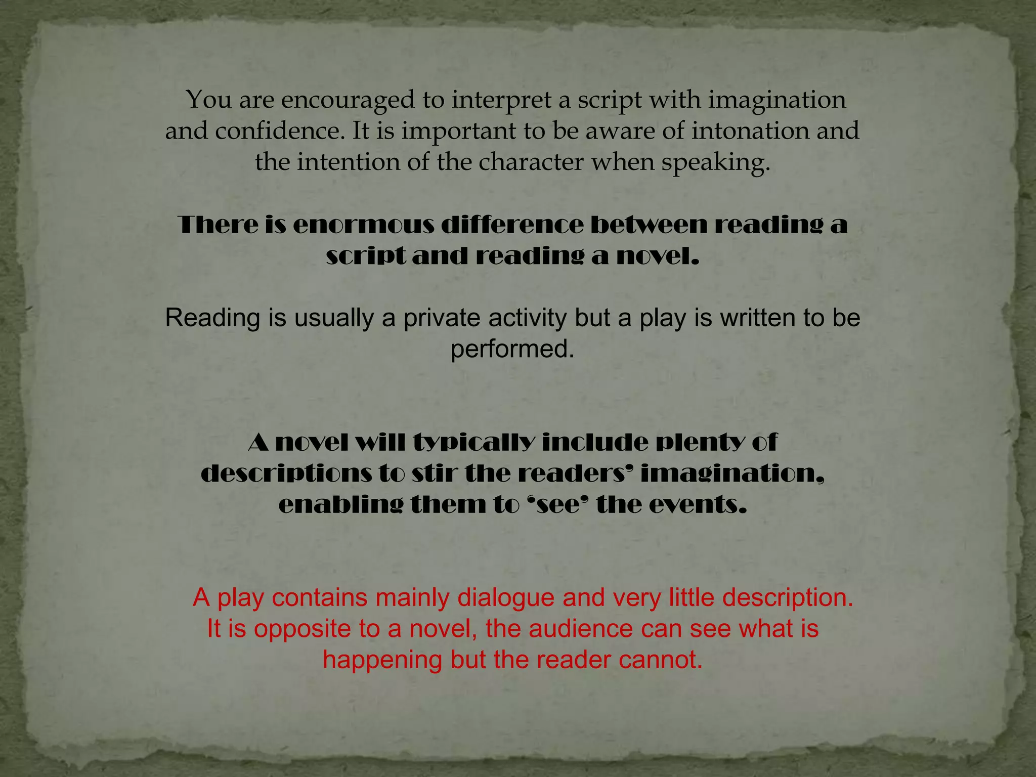 Dramatic Features of a Play. | PPTX