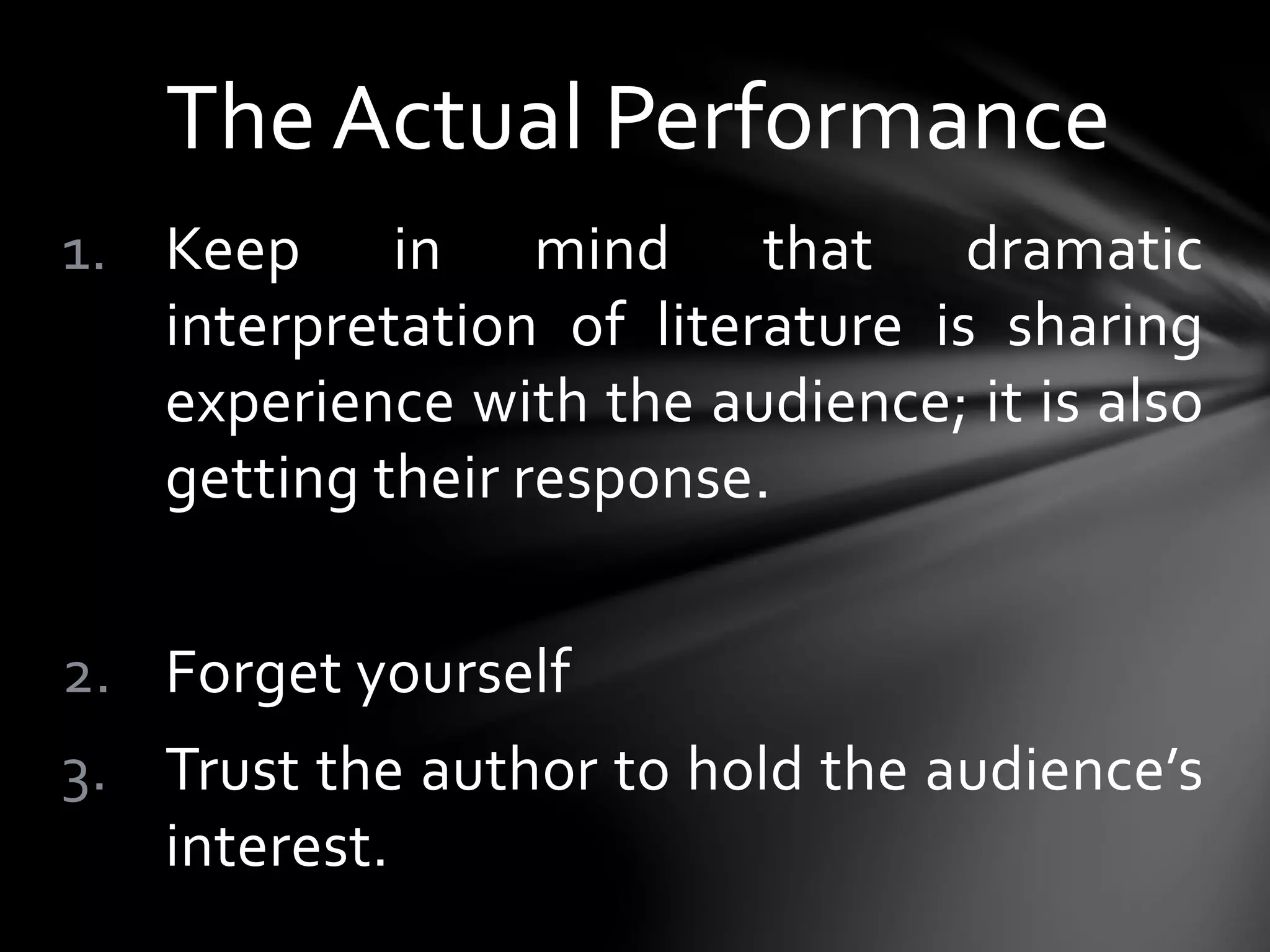 Dramatic interpretation | PPTX