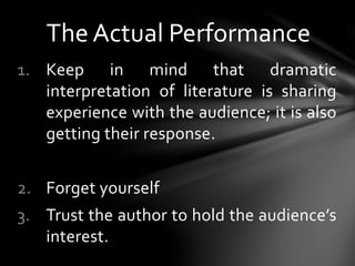 Dramatic interpretation | PPTX